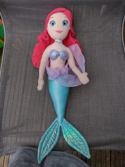 DISNEY STORE ARIEL, the Little mermaid, 12" plush soft doll toy £5.00 ...