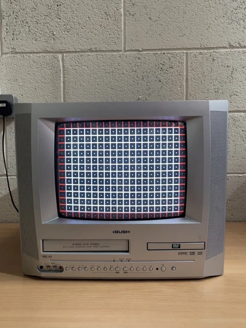 14 INCH BUSH CRT Retro Gaming TV Monitor VCR DVD Combo RGB Scart 240p ...