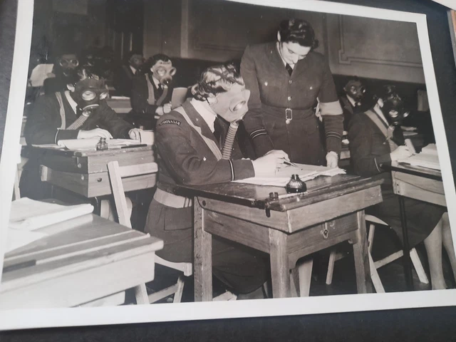 RAF WAAF WINDERMERE Cadets In Exam with Invigilator c1943 Madgalene ...