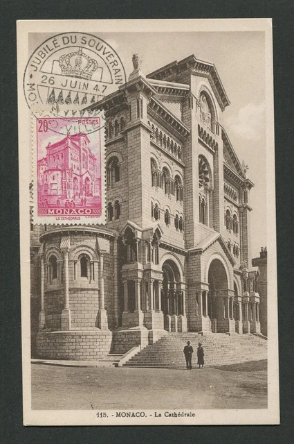 MONACO MK 1947 CATHEDRAL CATHEDRAL CHURCH MAXIMUM CARD MAXIMUM CARD MC ...