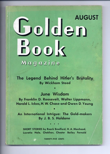 GOLDEN BOOK MAGAZINE Aug 1934 Vol. 20 #116 PR Low Grade £2.15 - PicClick UK