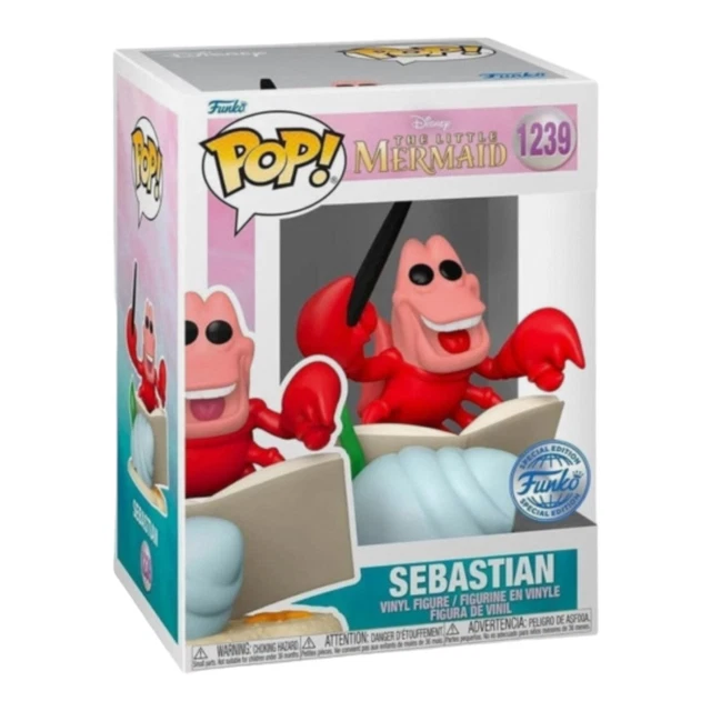 DISNEY THE LITTLE Mermaid #1239 Sebastian Special Edition Funko Pop £15 ...
