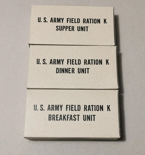 LOT DE 3 Reproduction de Ration K pleine 1942/43 us ww2 EUR 33,00 ...