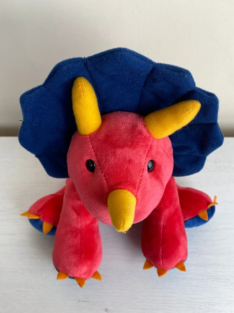 HARRODS RED NAVY Blue and Yellow Plush Dinosaur Soft Toy 10” £12.93 ...
