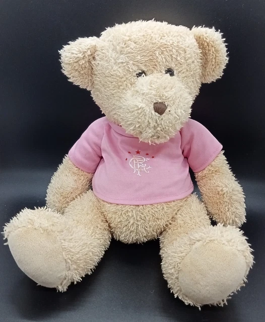 VINTAGE RANGERS FOOTBALL Club JJB Sports Teddy Bear with Pink Top 12" £ ...