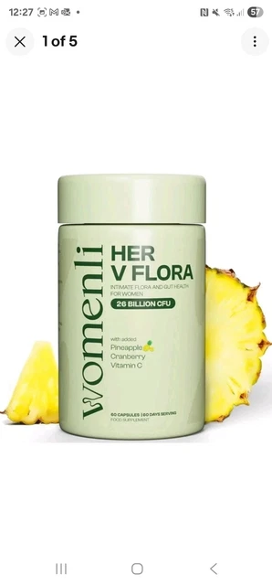 WOMENLI HER V Flora Probiotic 26 billion CFU 60 Capsules £20.44 ...