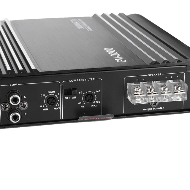 3800W 2 CHANNEL Audio Power Amplifier 12V Black Aluminum Alloy Auto Car ...