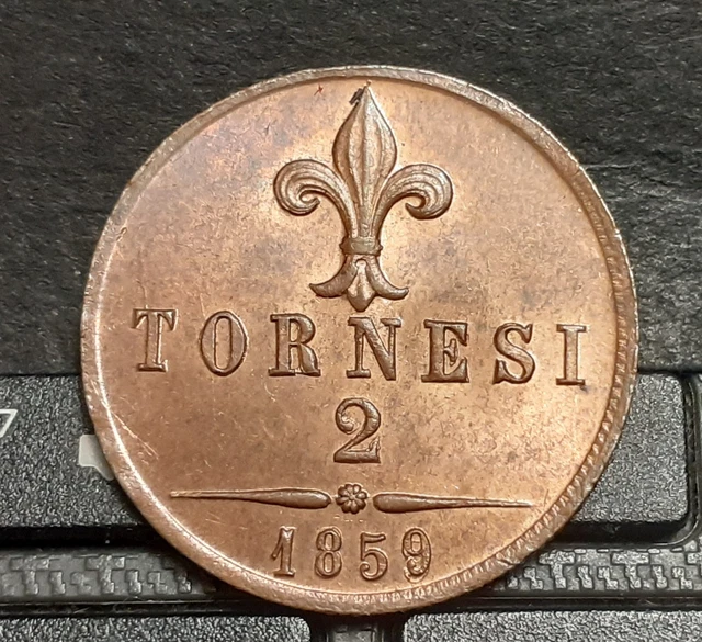 FRANCESCO II DI Borbone 2 Tornesi 1859 Fdc Rosso EUR 150,00 - PicClick IT