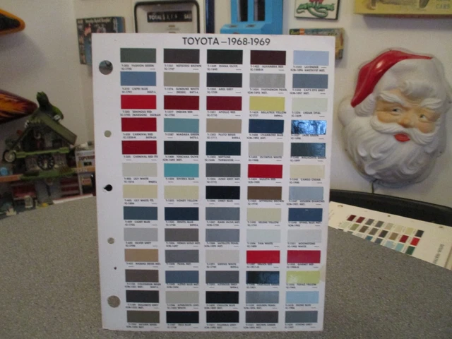 PAINT COLOR REFERENCE Sample Paint Chips R-M 1968/69 Toyota Colors $16. ...