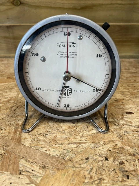 VINTAGE STOP CLOCK Timer W.G.PYE & Co Ltd Cambridge Laboratory Time ...