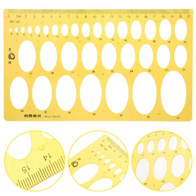 ELLIPSE TEMPLATES RULERS Architecture Drawing Kit Measuring Toolet ...