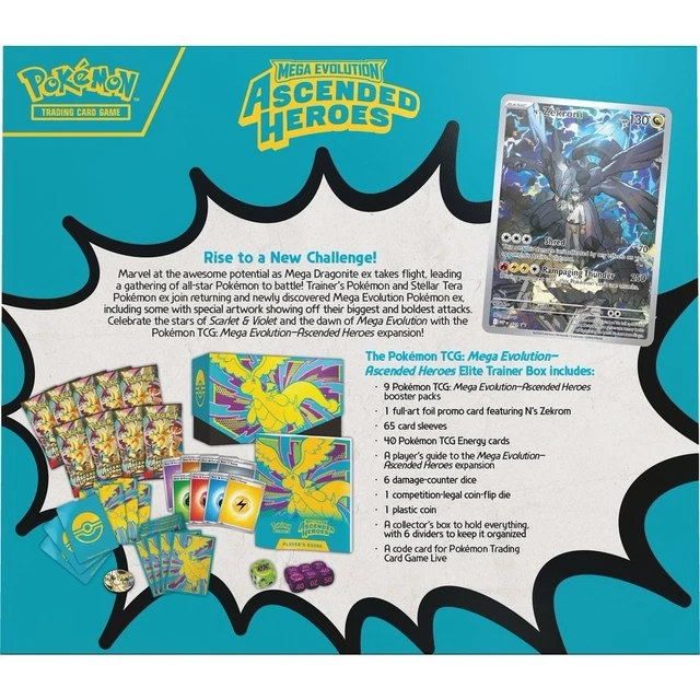 PRESALE POKEMON TCG: Mega Evolution Ascended Heroes Elite Trainer Box ...