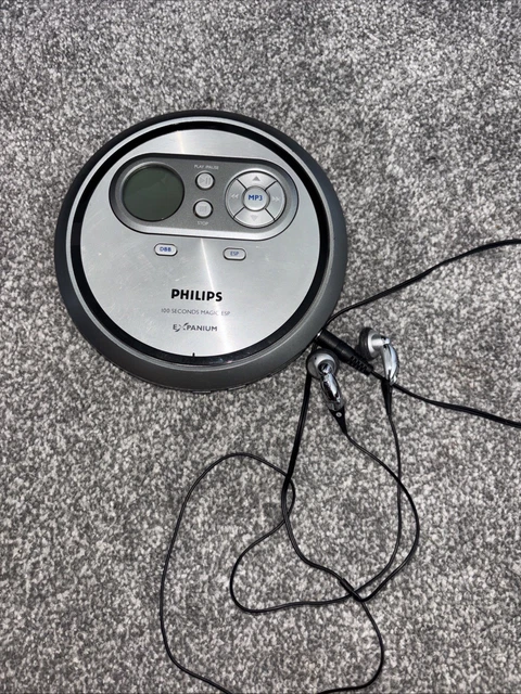 PHILIPS EXPANIUM DISCMAN Portable CD Player Silver Working EXP2450 With ...