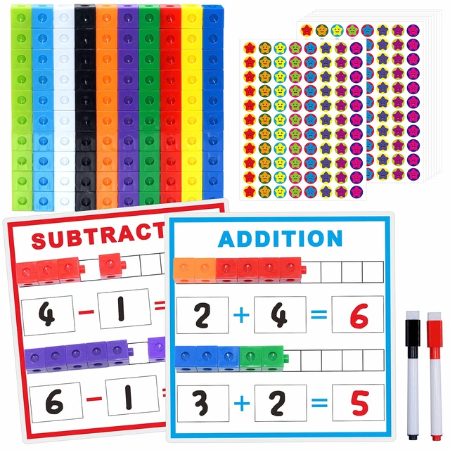 SPRITEGRU MATH LINKING Cubes Math Cubes Manipulatives with Activity ...