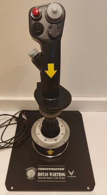 THRUSTMASTER WARTHOG STICK (Neuwertig) + Stickextension 100mm u. Base ...