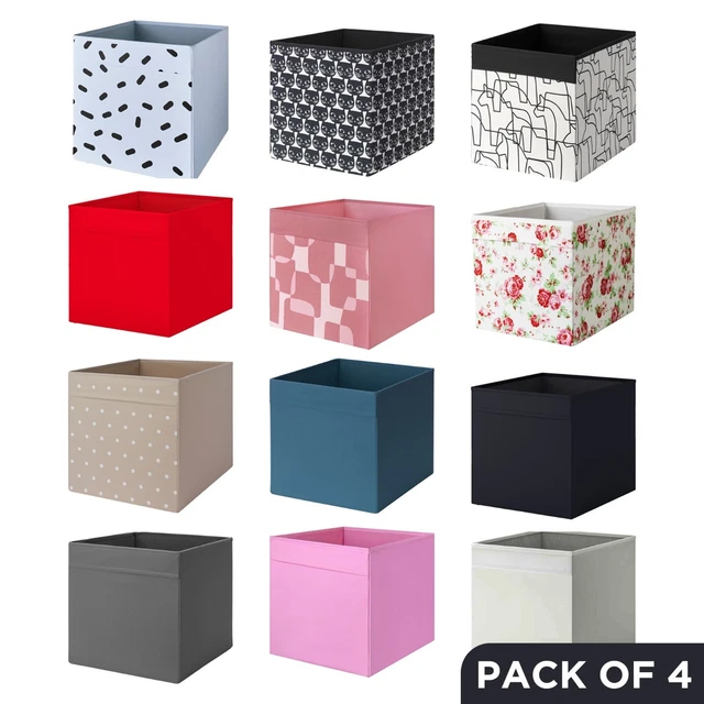 4× IKEA DRONA Storage Box Magazine Kallax Shelving Shelf Unit Organizer ...