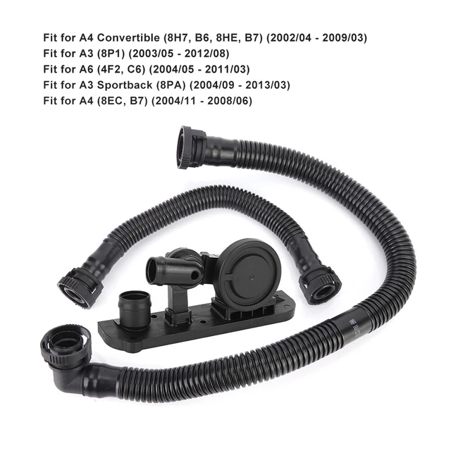 CAR CRANKCASE VENT Valve Hose Kit 06F 129 101 N 06F103221E Fits For A3 ...