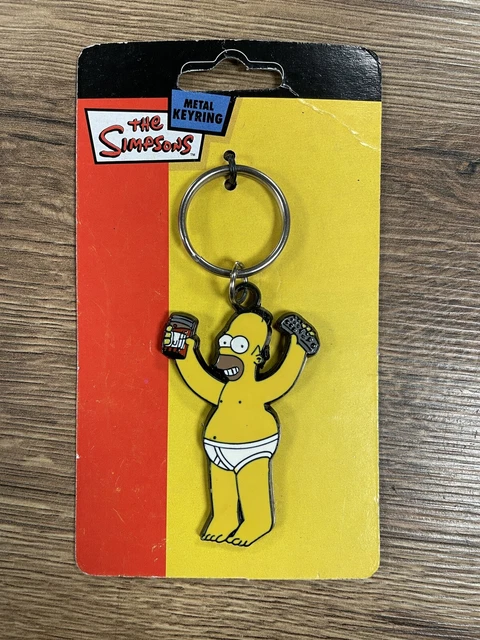 GENUINE LICENSED THE Simpsons Homer Simpson Metal Key Ring Homers Brain ...