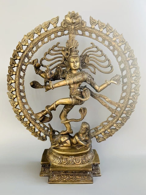 IMPRESSIVE BRASS DANCING Shiva Lord Nataraja Statue Hindu Natraj Lucky ...