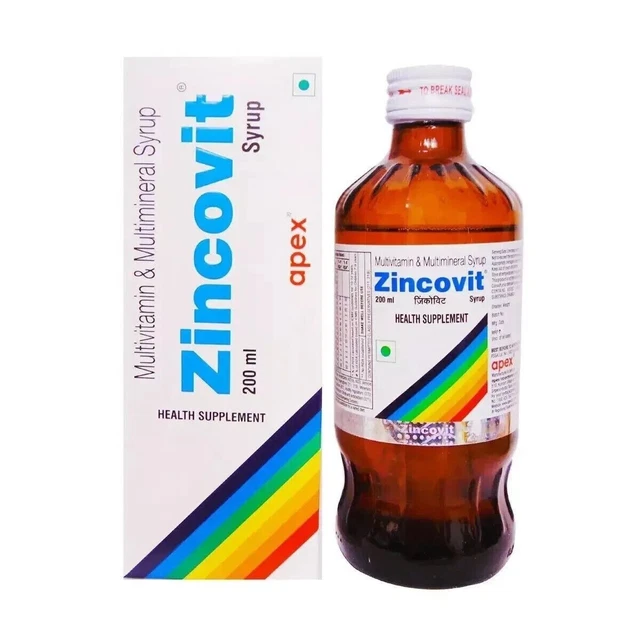 APEX ZINCOVIT MULTIVITAMIN Multimineral Syrup Build Immunity boost ...