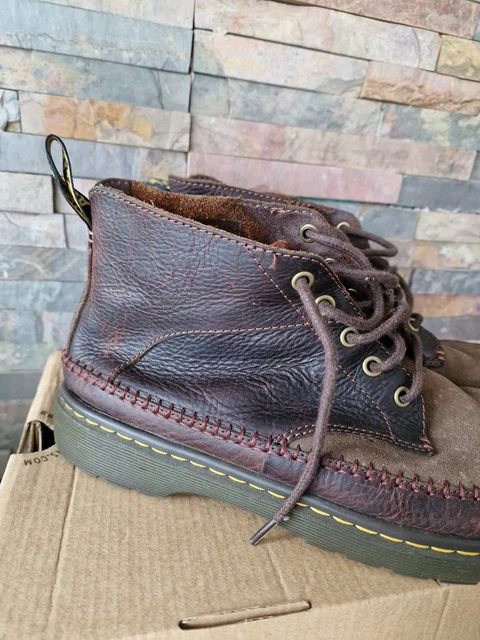 DR. MARTENS FLLOYD Boots Men's UK 9 Brown Leather Suede Ankle Lace Up £ ...