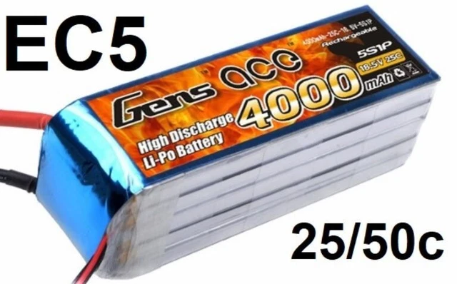 GENS ACE - LiPo 6s 22,2v 3300mAh 45/90C Gens Ace spina EC5 EUR 99,24 - PicClick IT