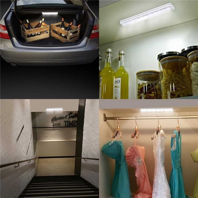 2 PACK LED Kitchen Cabinet Lights under Lighting Closet No Wiring £22. ...