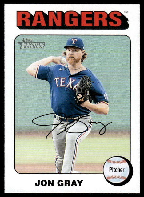 2024 TOPPS HERITAGE Jon Gray #66 rangers parallèles bordure blanche EUR ...