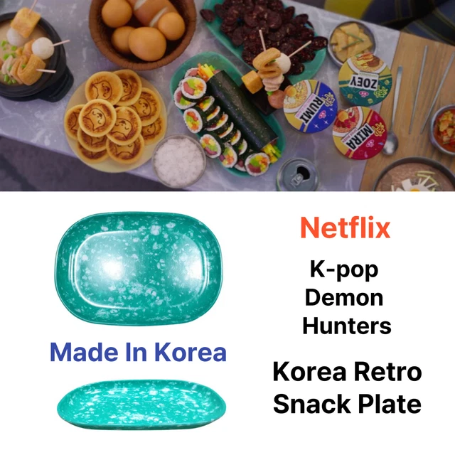 NETFLIX K-POP DEMON Hunters Korean Retro Snack Plate Green Made In ...