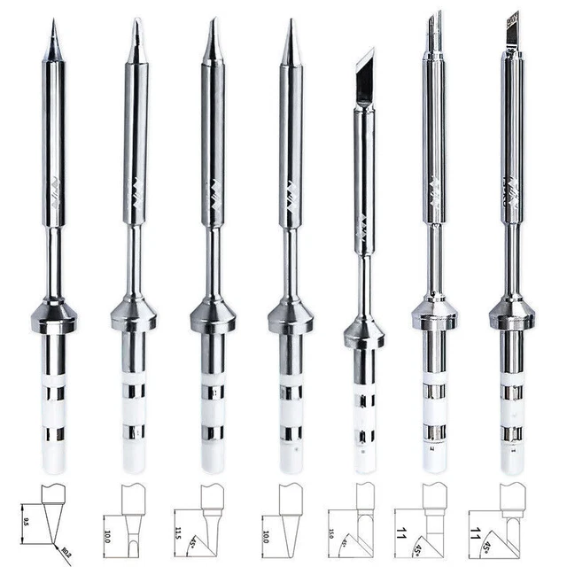 ORIGINAL TS100 MINI Digital Soldering Iron Tip 12 Types Replacement Bit ...