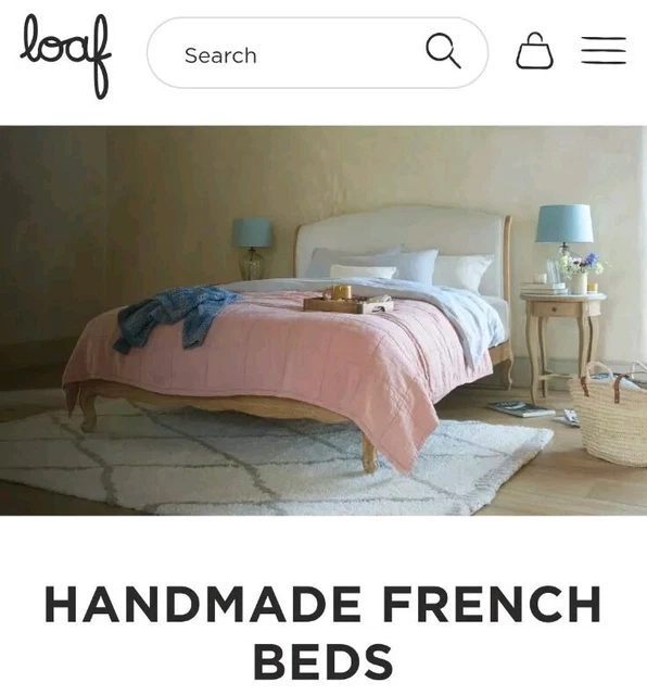 LOAF COCO DOUBLE Bed In Clotted Cream Clever Slubby Linen £1,133.00 ...