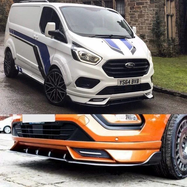 FORD TRANSIT CUSTOM V2 Front Add-On Splitter Lip Spoiler 18-19-20-21-22 ...