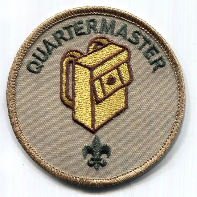 BSA POSITION PATCH: QUARTERMASTER - tan twill left - 2010 over gauze ...