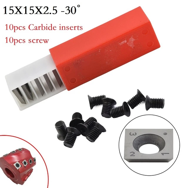 INSERTS EN CARBURE inserts de coupe outils carrés 10 pièces/boîte 15 x 15 x 2 EUR 33,01 ...