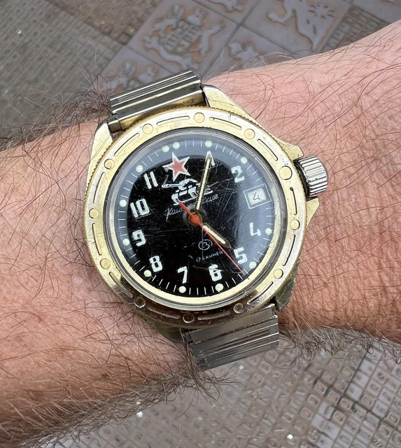 VOSTOK KOMANDIRSKIE RED Star USSR vintage Soviet mechanical military ...