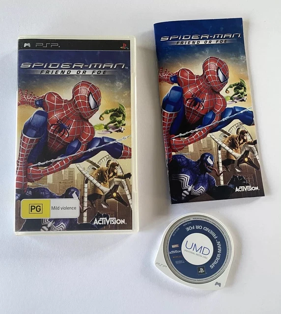 SPIDER-MAN FRIEND OR FOE PSP Game Complete w/ Manual PAL Sony Marvel ...