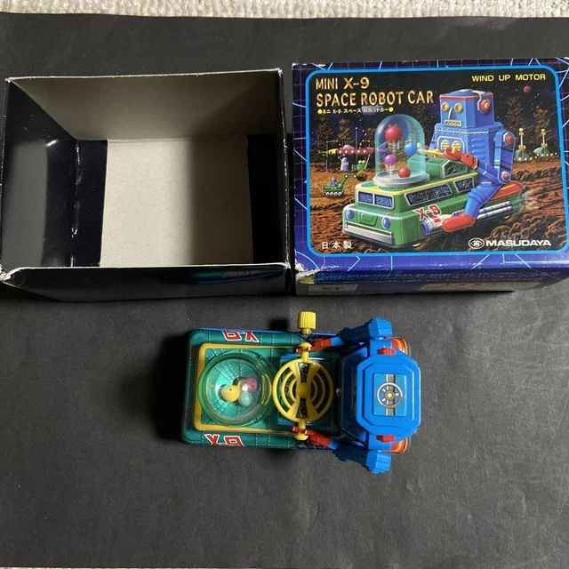 MASUDAYA MINI SPACE Robot Car Tin Toy Wind-Up Vintage Used £75.42 ...