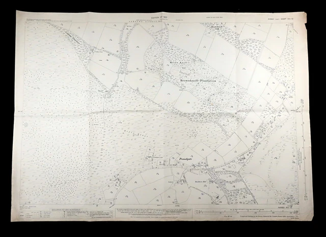 MAP OF EAST Sussex Poundgate Village Disused Military Range LARGE ...