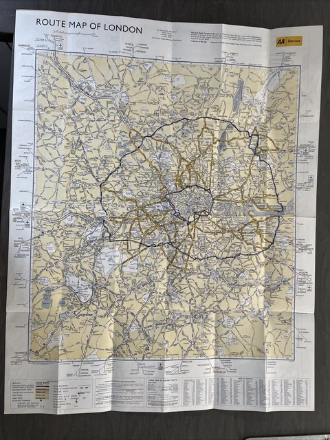 AA ROUTE MAP Of London - West End. 1968. £2.49 - PicClick UK