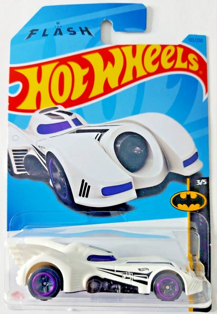 2021 MATTEL HOT Wheels THE FLASH WHITE SERIES BATMOBILE 3/5 TM & DC ...