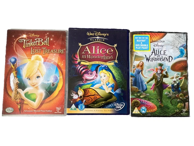 THREE CHILDREN’S DVDS Tinker Bell And Two Versions Of Alice In Wonderland £6.00 - PicClick UK