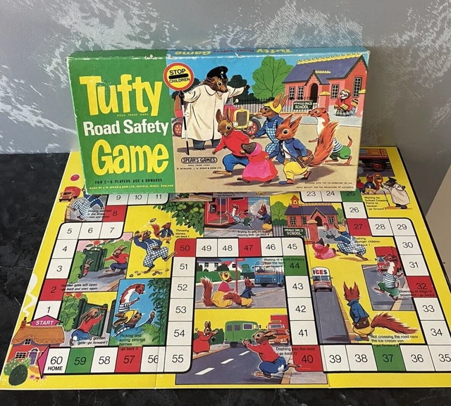 VINTAGE TUFTY ROAD Safety Board Game By Spears 1970s See Description £ ...
