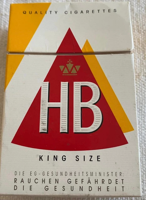VINTAGE HB FILTER Cigarette Cigarettes Cigarette Paper Box Empty ...