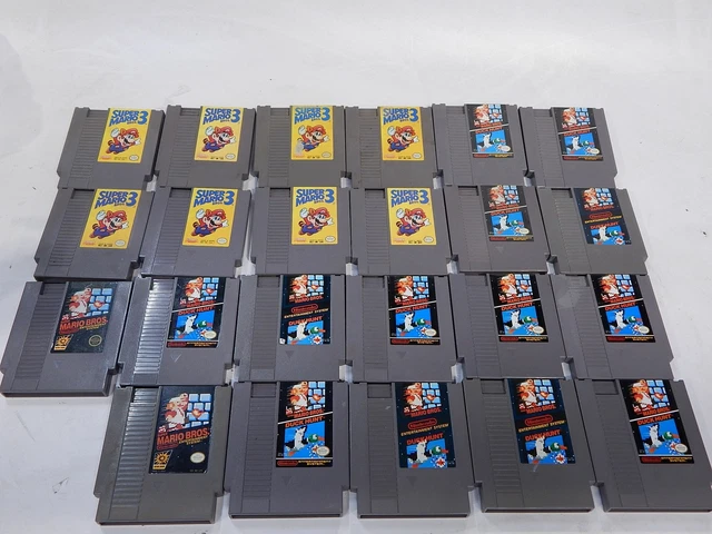 LOT OF SUPER Mario Bros and Super Mario Bros 3 Games - Nintendo NES ...