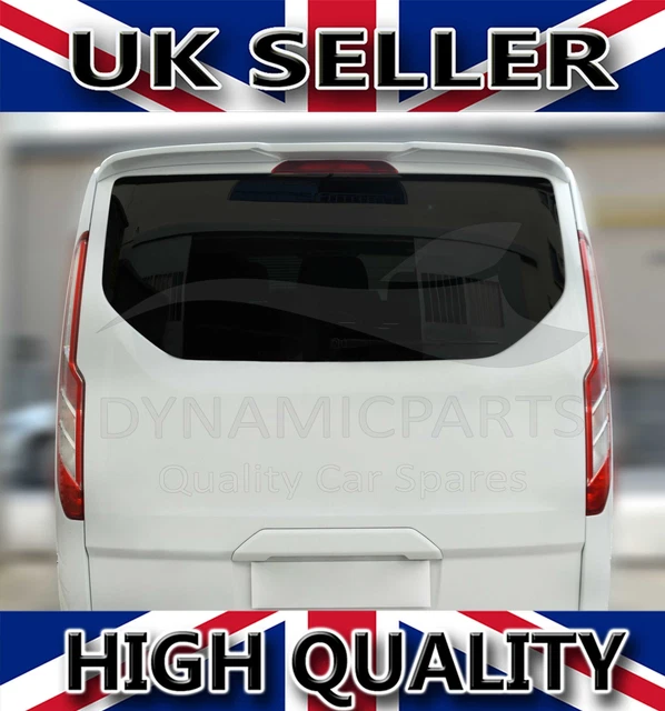 FOR FORD TRANSIT Custom Rear Tailgate Roof Spoiler Primed 2012 Onwards ...