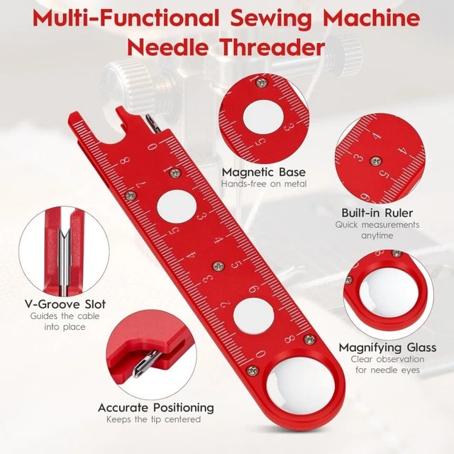 4 IN 1 Sewing Machine Needle Threader Inserter Automatic Quick ...