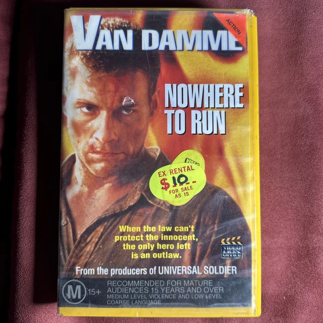 NOWHERE TO RUN (VHS, Big Box, Ex Rental, 1993) - Van Damme - Free ...