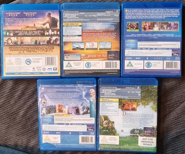 CHILDRENS BLU RAY Film Bundle. Frozen Tangled BFG Lion King Inside Out ...