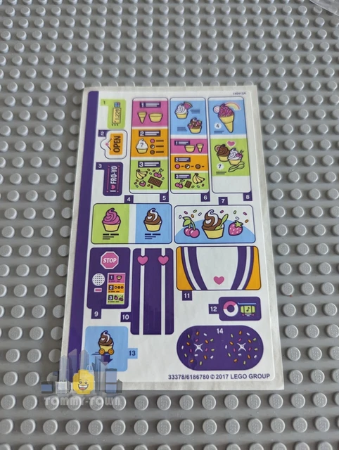 LEGO FRIENDS STICKER SHEET ONLY for Lego set 41320 Heartlake Frozen ...