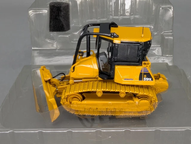 BAGGER MODELL 1:50 First Gear Komatsu D51PX Bulldozer Kettendozer Gelb ...